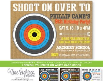 Archery invitation | Etsy