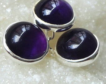 Amethyst cufflinks | Etsy