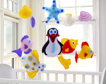 Penguin baby mobile | Etsy