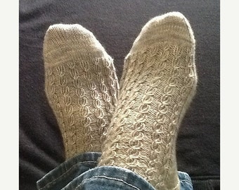 Knitted lace socks | Etsy