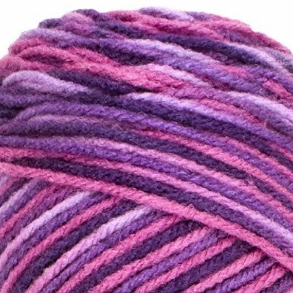 3 Pack! PLUM PUDDING Red Heart Super Saver, Purple and Pink Multi color ...
