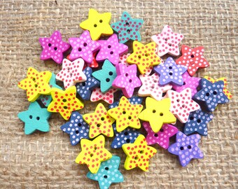 Star shaped buttons | Etsy