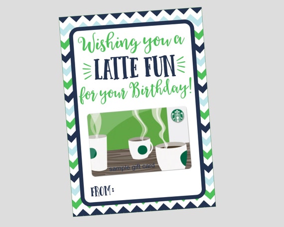 LATTE Birthday Card. Wishing you a LATTE FUN for your
