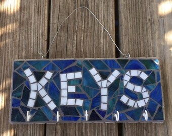 Mosaic key holder | Etsy