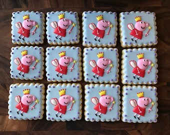 Peppa pig cookies | Etsy