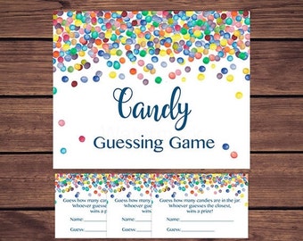 Unique candy guess game related items | Etsy