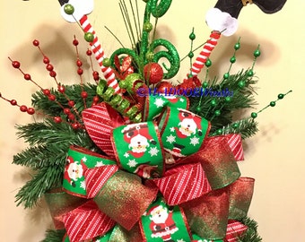 Santa tree topper | Etsy