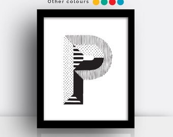 Letter p print | Etsy