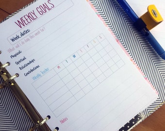 Unique goal planner related items | Etsy