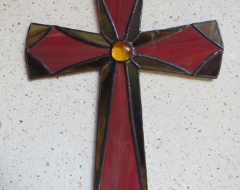Stained glass cross | Etsy