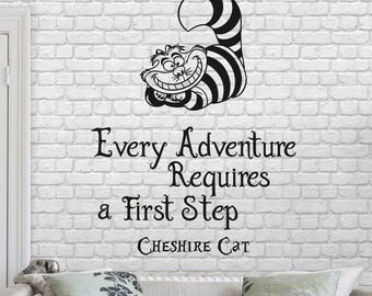 Alice In Wonderland Wall Decal Quote We're All Mad Here