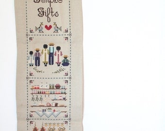 Cross stitch banner | Etsy