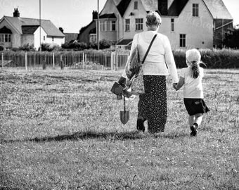 Walking with grandma | Etsy