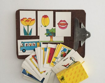 Vintage flashcards | Etsy