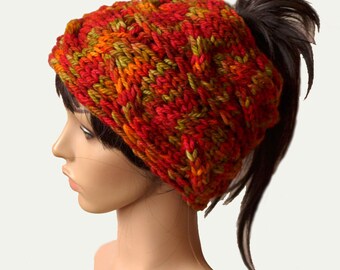 Knitted tube hat | Etsy