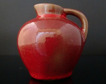 Red ceramic pitcher | Etsy