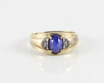 Star sapphire ring | Etsy