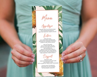 Printable Wedding Invitation DIY Set Pineapple Wedding Suite