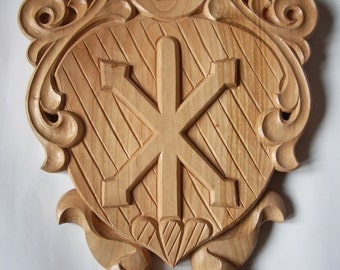 Wood coat of arms | Etsy