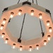 The Citadel Octagonal Beam Chandelier with Edison Bulbs and