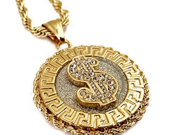 Dollar sign necklace | Etsy