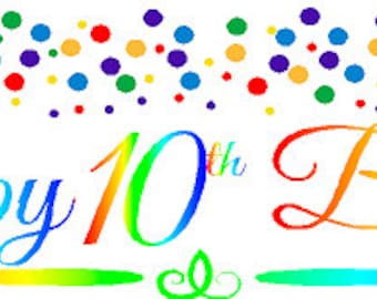 10th birthday sign | Etsy