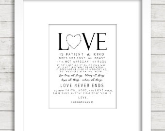 Love is patient love is kind | Etsy