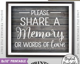 Share a Memory Card Share Memories Write a Memory Please