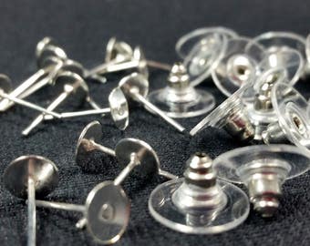 Flat back earring | Etsy