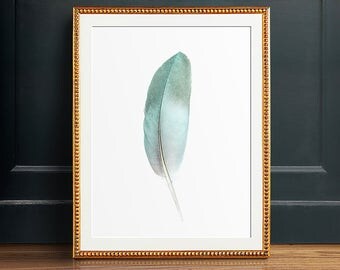 Feather art print | Etsy