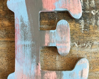 Wooden letter e | Etsy