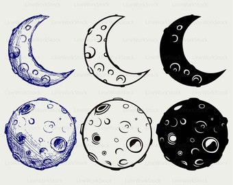 Craters on the moon | Etsy