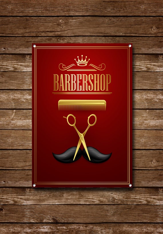 Barber Shop Sign Metal Sign Barber Shop Signs Modern Style