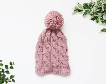 KNITTING PATTERN/ Cable Knit Fishermans Hat Pattern/ Easy