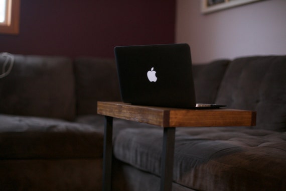 Items similar to Metal and Wood Laptop Table on Etsy
