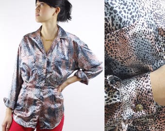 Cheetah print shirt | Etsy