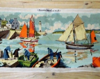 Needlepoint ship | Etsy