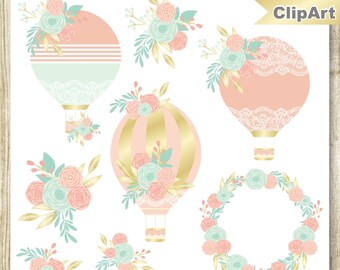 Air balloon clip art | Etsy