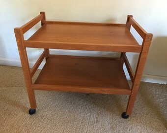 Teak bar cart | Etsy