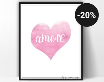 Amore print | Etsy