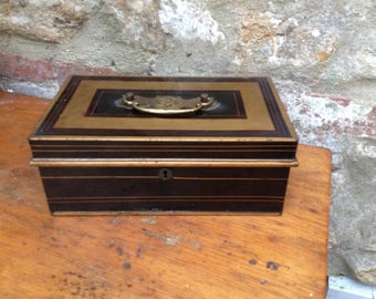 Antique metal box | Etsy