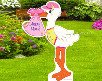 Stork yard sign | Etsy