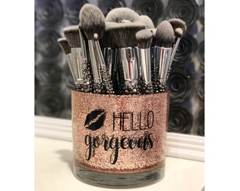 Makeup brush holder | Etsy