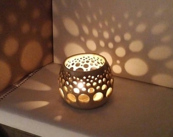 Pottery luminary | Etsy