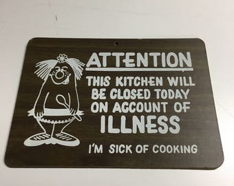 Sick of cooking | Etsy