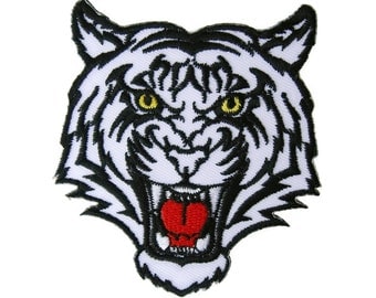 White tiger patch | Etsy