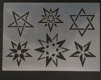7 Stars Stencil Kit Wall Art Nursery Stencil Kids Room