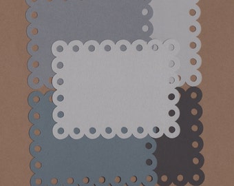 Scalloped rectangle | Etsy