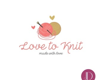 Unique knitting logo related items | Etsy