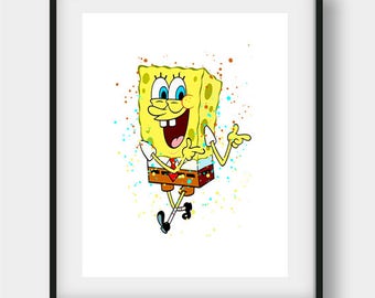 Spongebob poster | Etsy